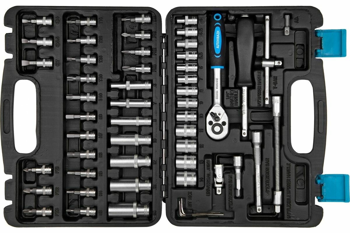 Набор инструмента 53 предм. 1/4"DR, шт AV-212053