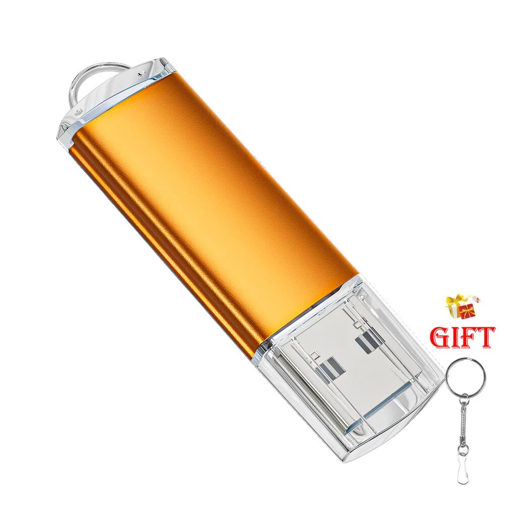 USB-флешка JASTER P014 металлическая 1ГБ-64ГБ 8 ГБ, Желтый, Yellow