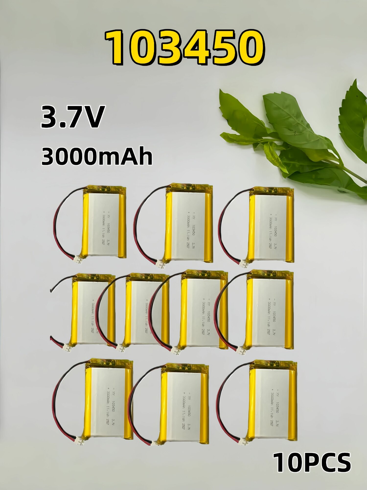 103450 3.7V 3000mAh Полимерная литиевая аккумуляторная батарея с JST PH 2.0 2pin Plug для камеры GPS Navigator MP5 Bluetooth Headse