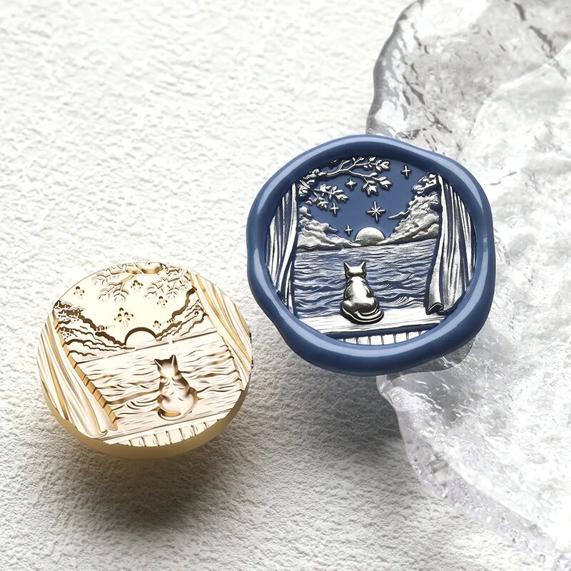 1 шт, штамп для сургуча серии Рельефные животные , милые узоры с котиками и собаками, для декора стола, открыток, закладок, праздничных и подарков.