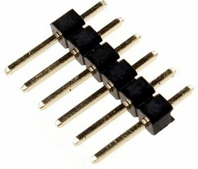PLS-6 (DS1021-1x6), Вилка штыревая 2.54мм 1x6pin прямая / 15 штук
