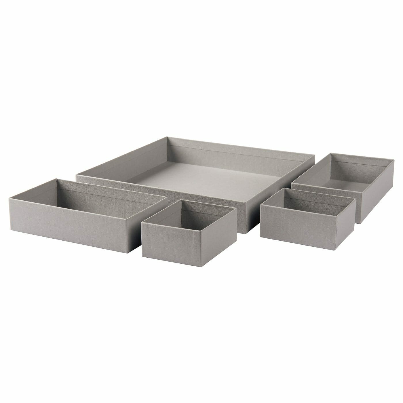 Органайзер для хранения вещей IKEA GR SIDAN, серый, 5 шт 603.538.43