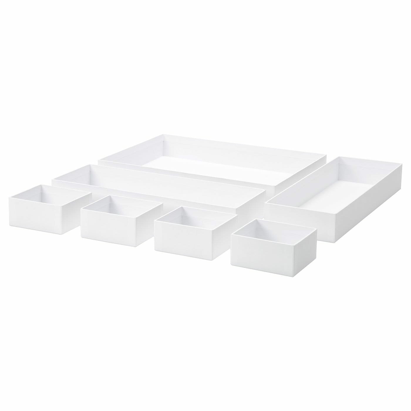 Органайзер для хранения вещей ikea malaren, белый, 7 шт. 704.644.59
