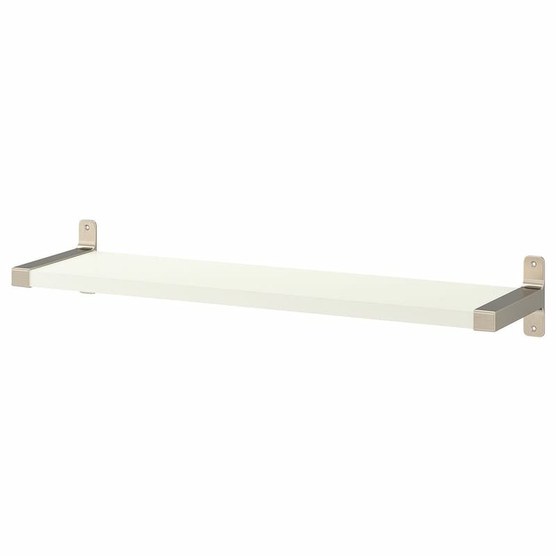 Полка IKEA BERGSHULT/GRANHULT 392.908.24, белый, никелированный, 80x20 см