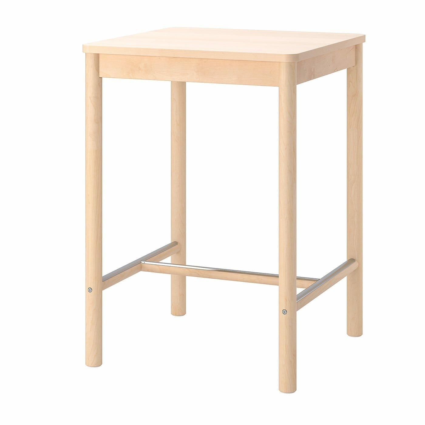Приставной столик ikea r nninge, береза, 75x75 см 505.112.30