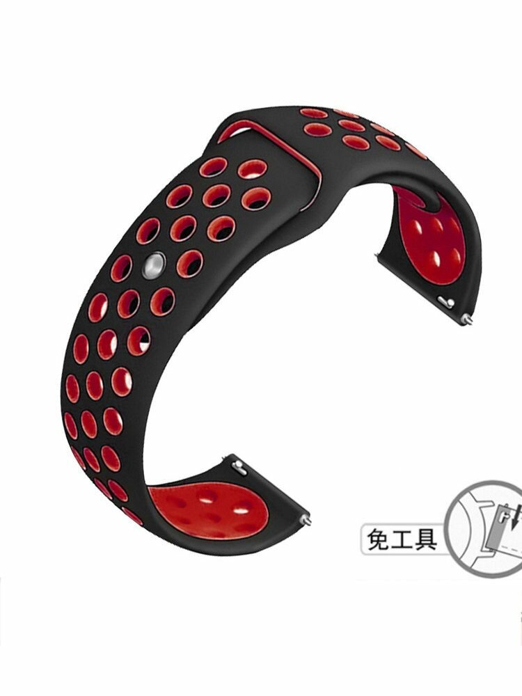 Силиконовый спортивный ремешок для Huawei GT6 Pro / GT5 Pro / GT4 / GT3 / Watch5 / Watch4 / Buds, Honor Watch5 / Magic1 / Magic2, 20/22 мм, дышащий браслет для умных часов