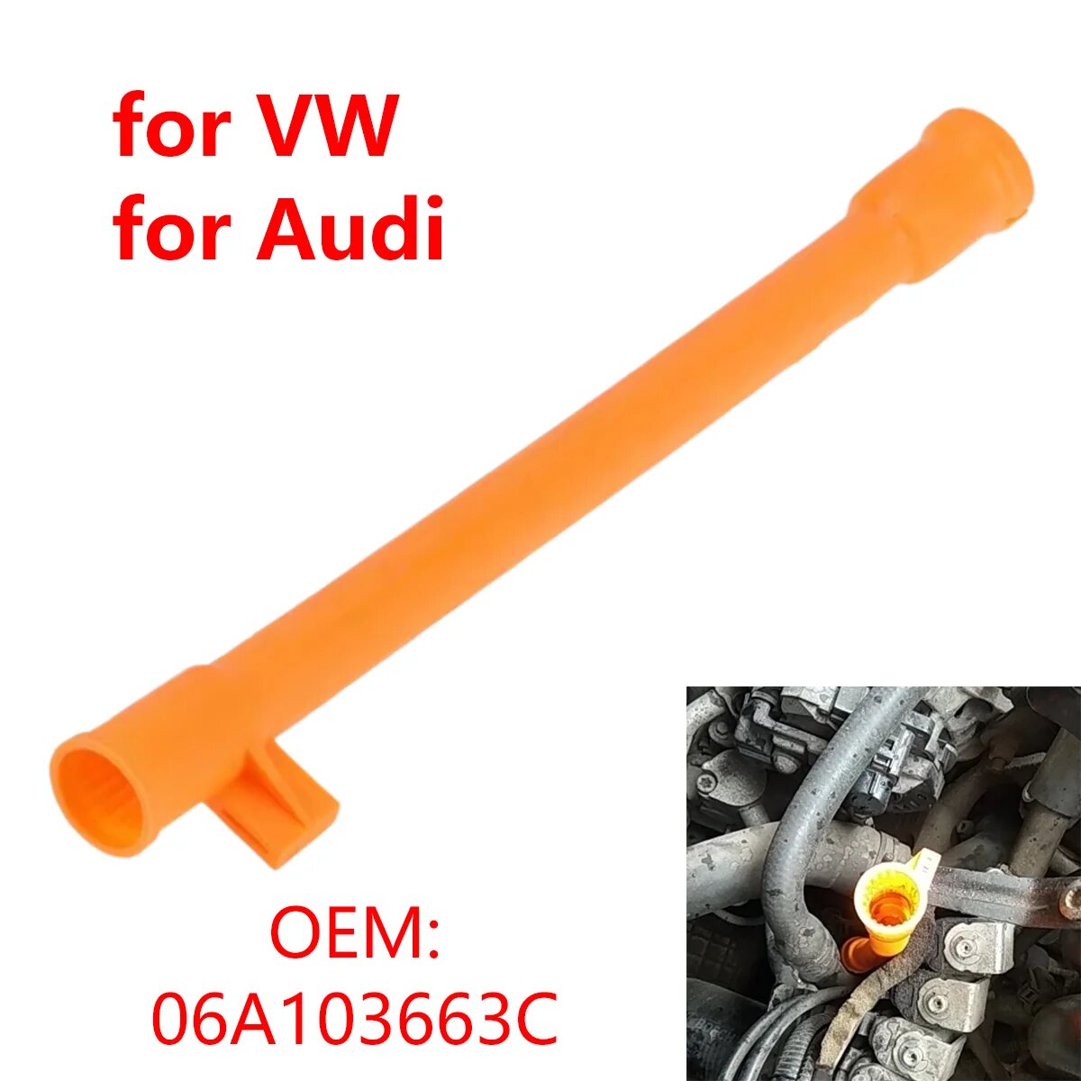 06A103663C 2.0L Трубка датчика уровня моторного масла автомобиля для VW Beetle Golf Jetta Polo Lavida Touran для Audi A3 для Skoda Octavia