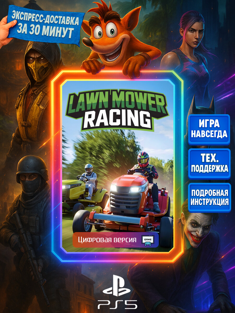 Lawn Mower Racing PS5 | Моментальная доставка | Английский язык | Вождение и гонки