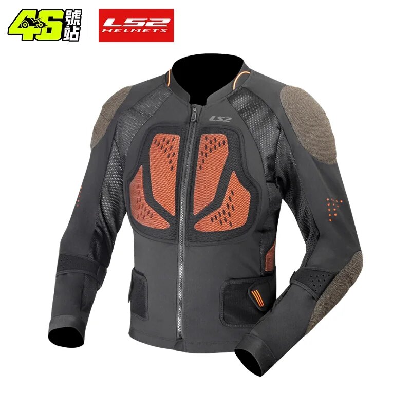 Мотокуртка LS2 MJRS209, серый/оранжевый, размер L
