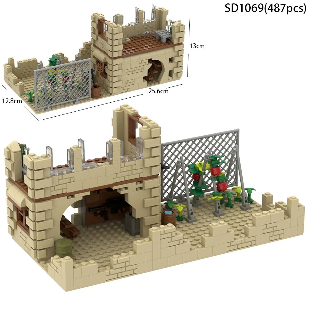BRICKPANDA SD1069 Разрушенный дом, 487 деталей