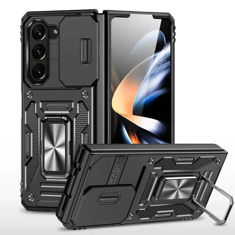 Броня кольцо подставка крышка для Samsung Galaxy Z Fold 6 Case Holder Kickstand жесткий PC крышка
