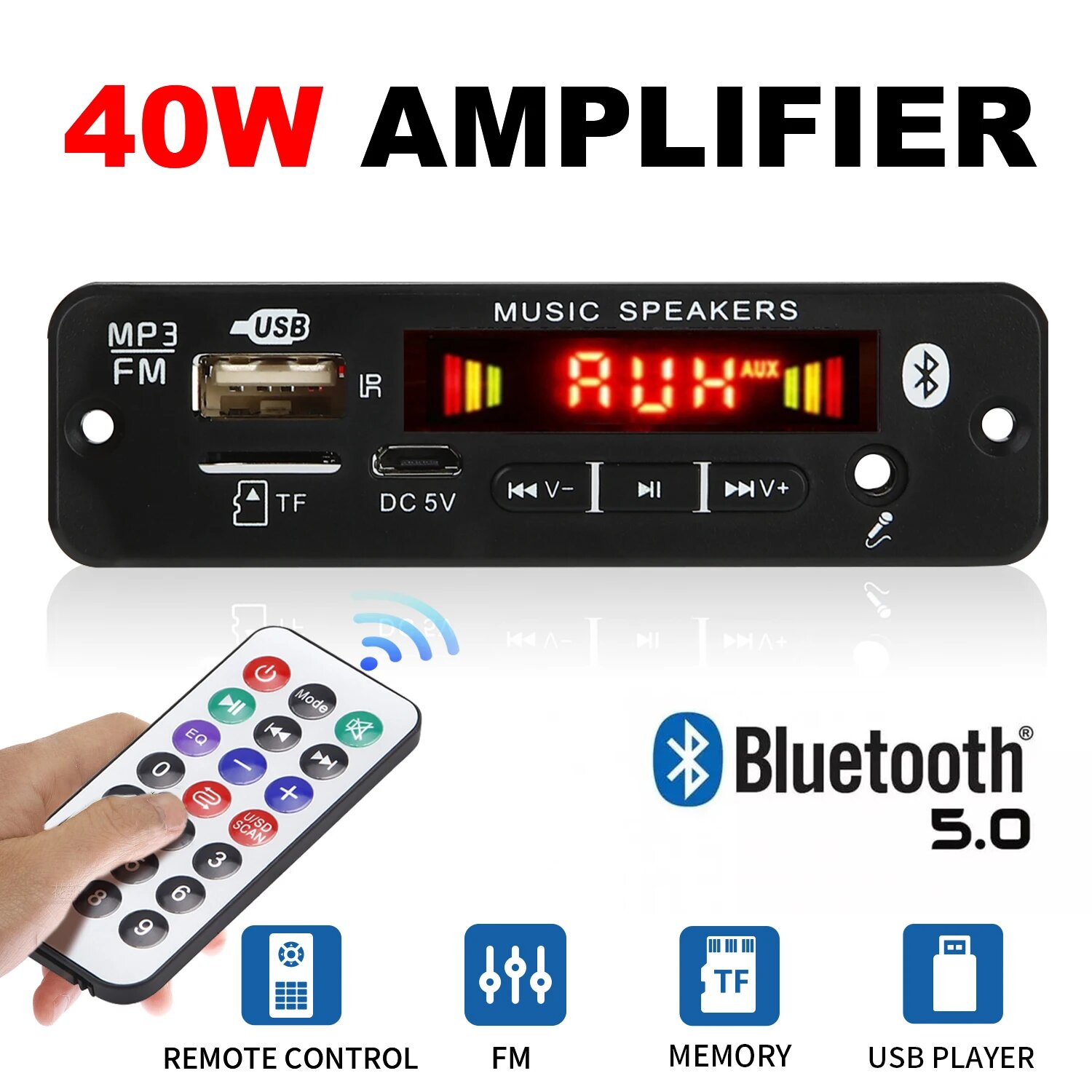 MP3-плеер Bluetooth 5.0 40 Вт 6W — фото 1