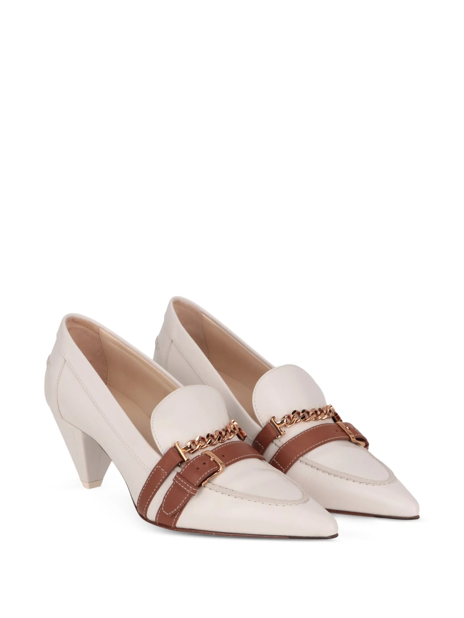 Лоферы Tod's Leather heeled loafers, размер 37, разноцветный — фото 1
