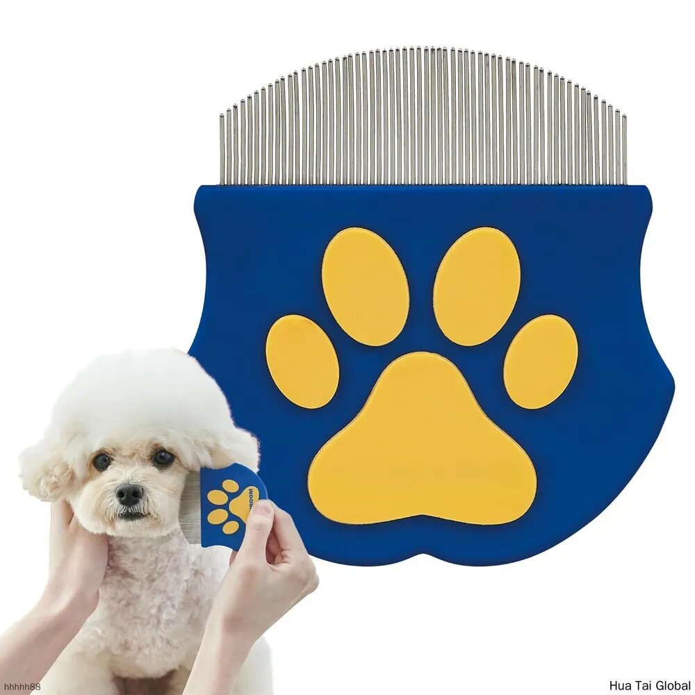 Гребешок для глаз для кошек и собак из нержавейки, с круглыми зубьями. Удаляет слезные дорожки, портативный