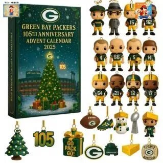 Адвент-календарь Green Bay Packers 105th Anniversary 2025 хаки
