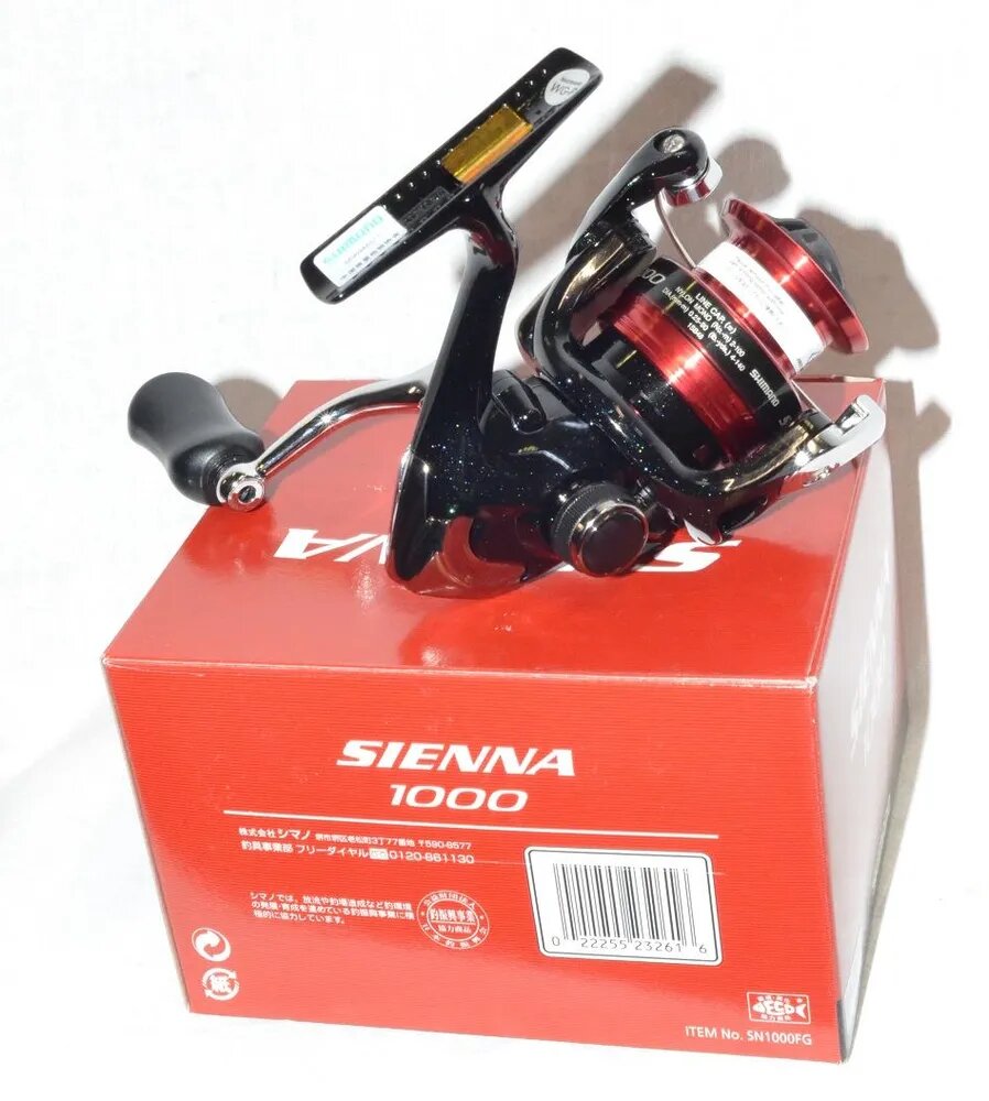 Shimano Катушка безынерционная Sienna FG 1000 3+1BB 5.0:1 205г передний фрикцион для спиннинга — фото 1