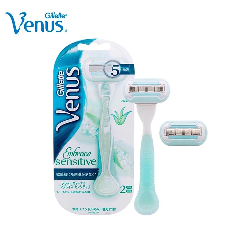 Gillette Venus Embrace Sensitive, 2 шт, бритва, Gold