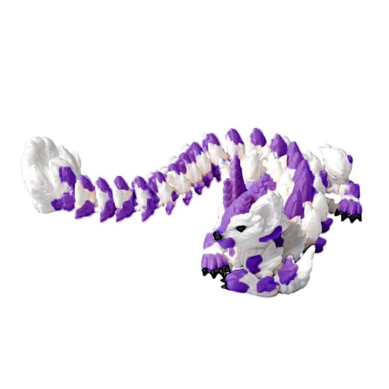 3D-фигурка кота-дракона Фиолетовый, G