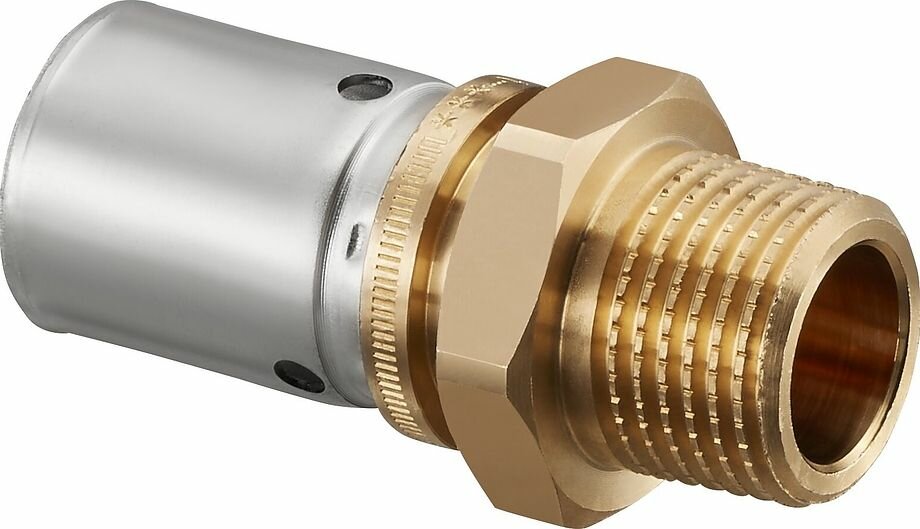 Пресс-соединение Oventrop Cofit P, PN 10, 26х3 мм - R 3/4" (НР), бронза