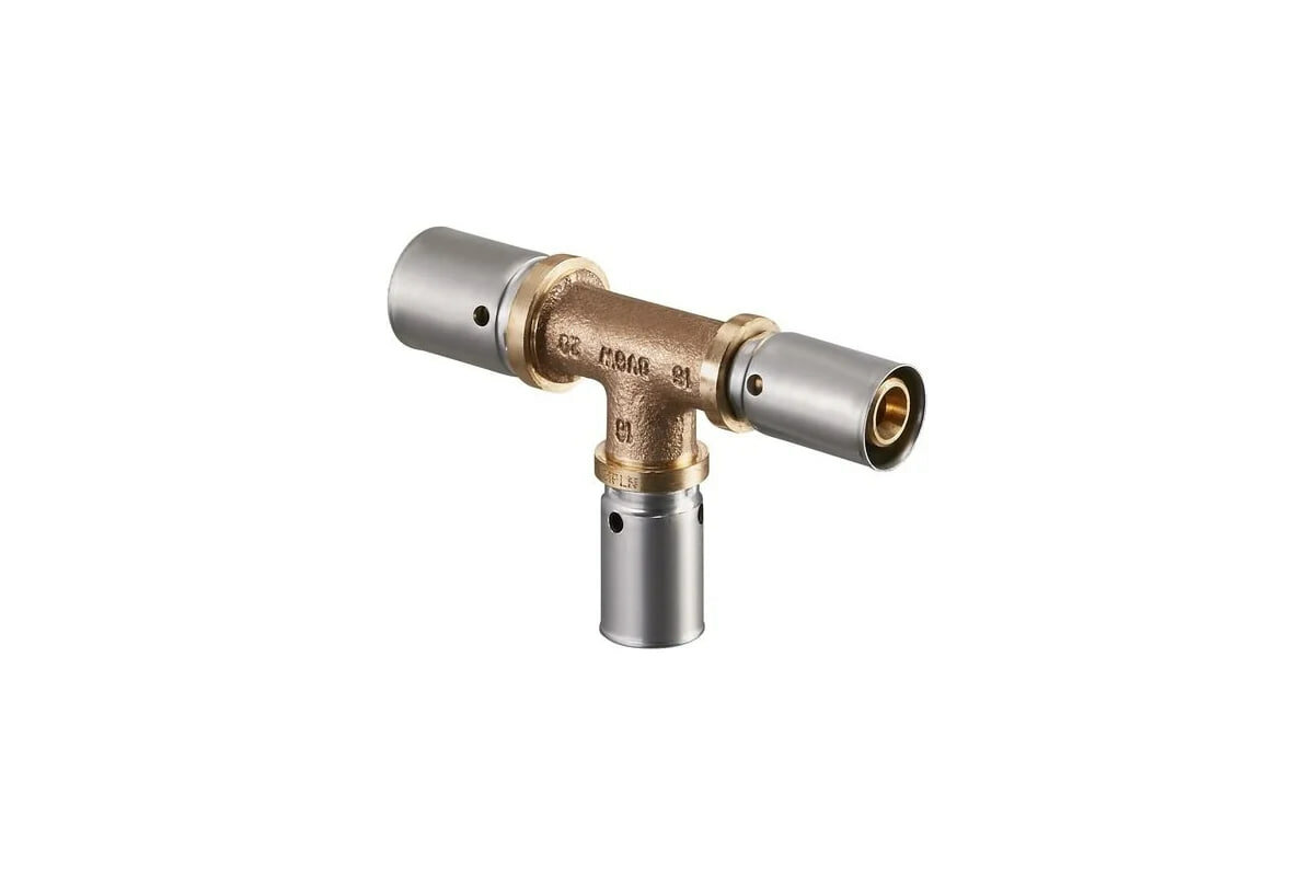 Прессовый тройник Oventrop Cofit P, 32, 16, 32, бронза RX 1513158