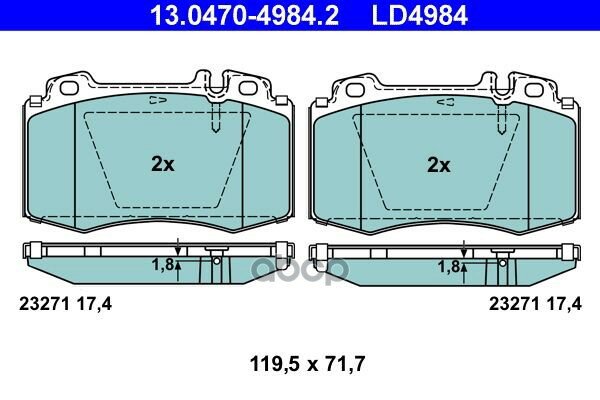 Колодки тормозные дисковые передн, CERAMIC, MERCEDES-BENZ: M-CLASS ML 270 CDI/ML 320/ML 350/ML 350 98-05, S-CLASU SU280/S 320.