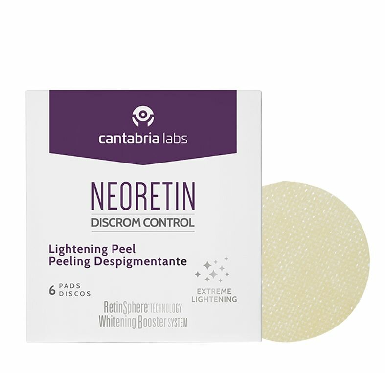 Пилинг осветляющий: диски с пропиткой, 6 х 1 мл NEORETIN Lightening Peel Cantabria Labs / Кантабрия Лабс