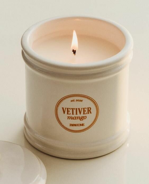 Ароматическая свеча ZARA HOME 4400/705/638 - аромат VETIVER MANGO (350 г)