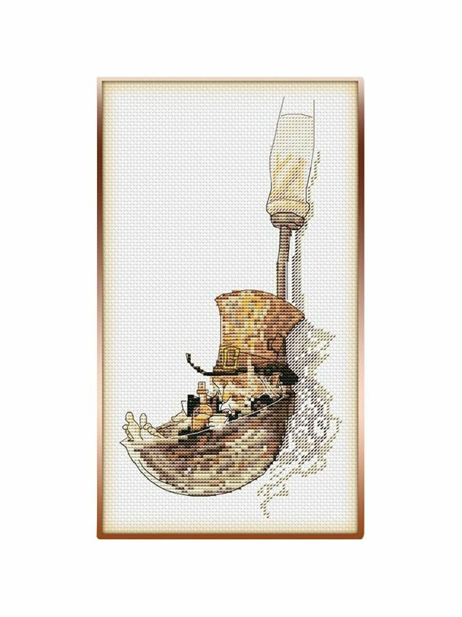 Bышивка крестом для начинающих Amishop "Сонный эльф", 16CT Aida, 71 x 133 стежка, 13 x 23 см, 16 цветов, 100% хлопок