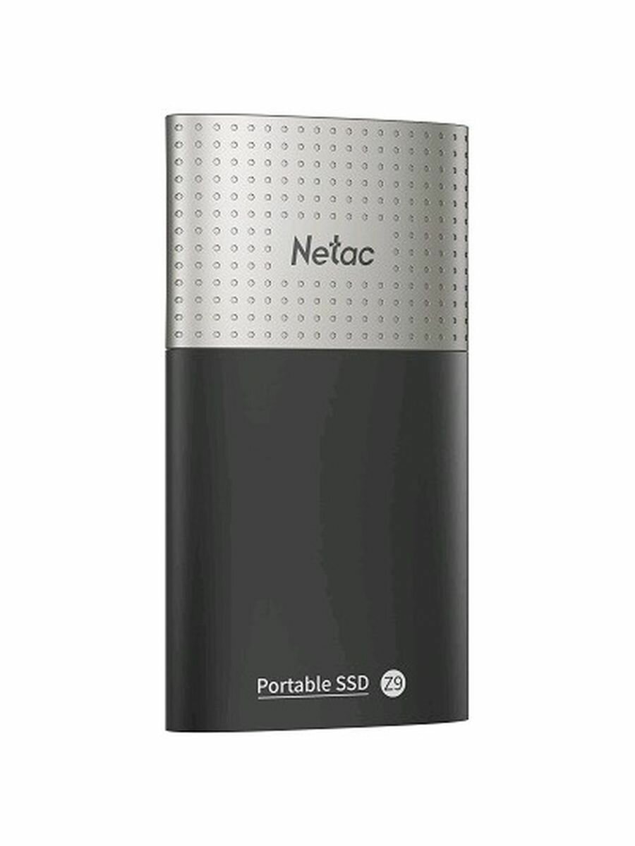 Netac 250 ГБ Внешний SSD-диск (NT01Z9-250G-32BK), чтение - 550 Мб/с, запись - 480 Мб/с, Пластик, Металл, черный