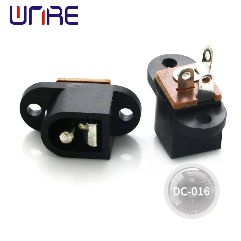 Розетки постоянного тока DC-016 черные 5/10 шт