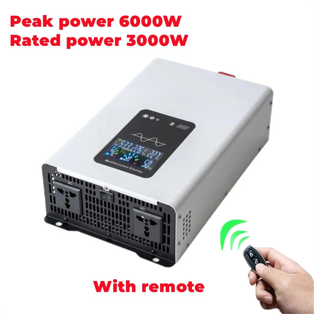 Инвертор 12v 220v Чистая синусоида 8000W 10000W 12000W DC 12V 24V 48V 60V 72V в AC 110V 220V Преобразователь Инверторы для КПП, транспортных средств, солнечных панелей