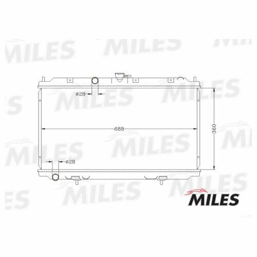 Основной радиатор (двигателя) MILES ACRB059 для Nissan Almera II, Primera