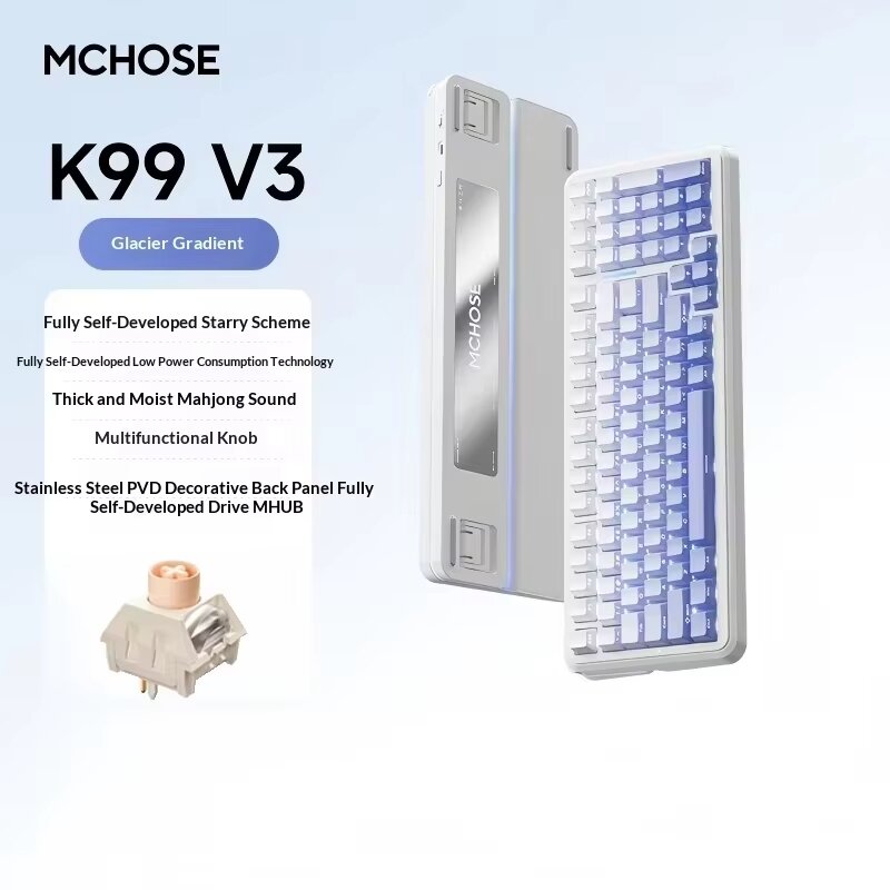 Механическая клавиатура MCHOSE K99 V3, цвет товара Glacier Gradient — фото 1