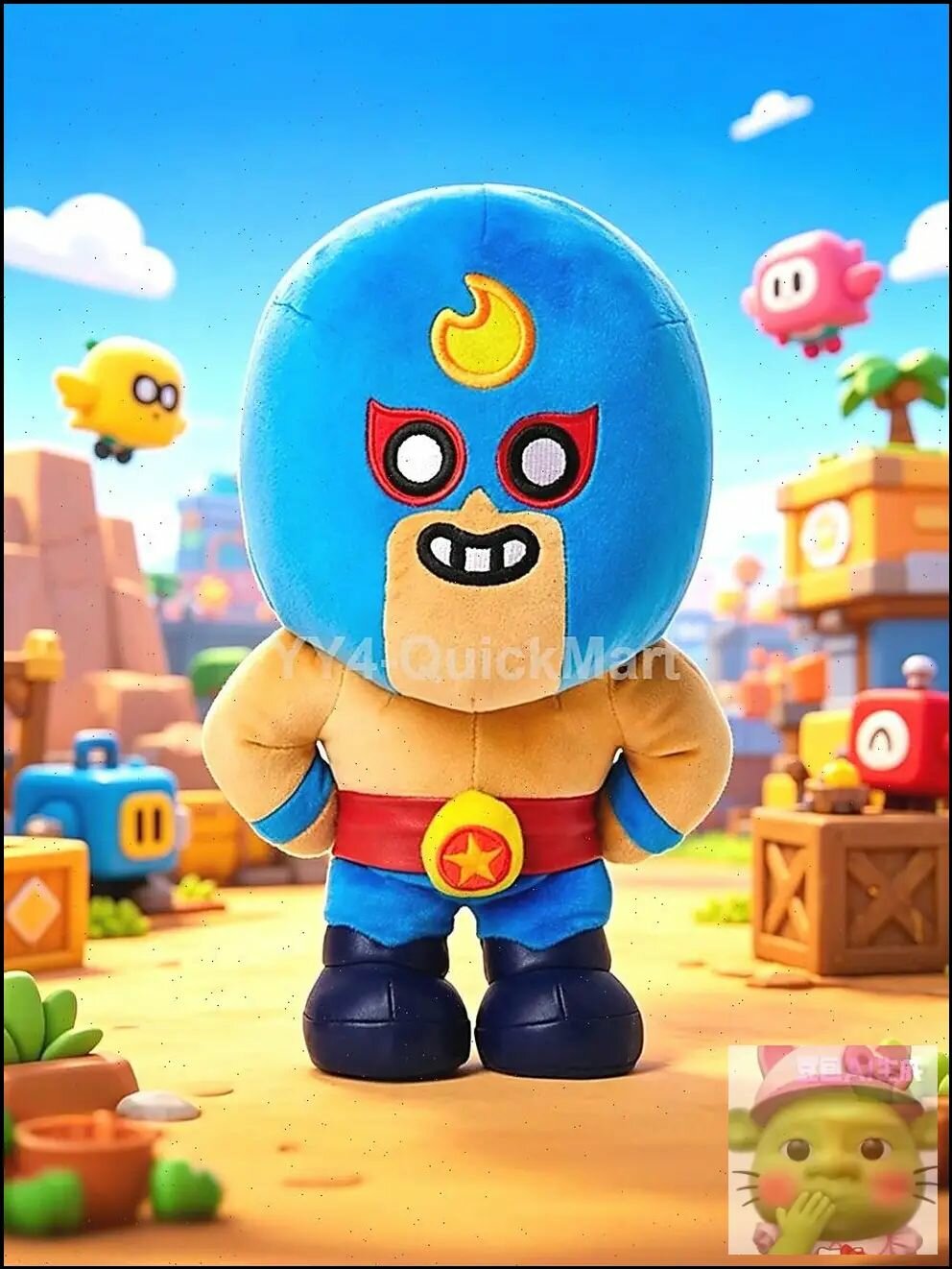 Пелuche Brawl Stars Эль Примо 25 см синий