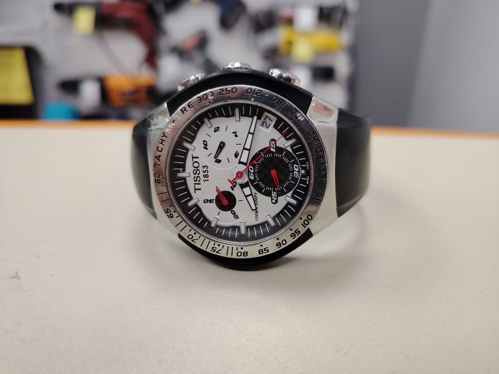 Часы наручные TISSOT T010.417.17.031.00 T-TRACX BLACK,черно-белые,сапфир,кварцевые