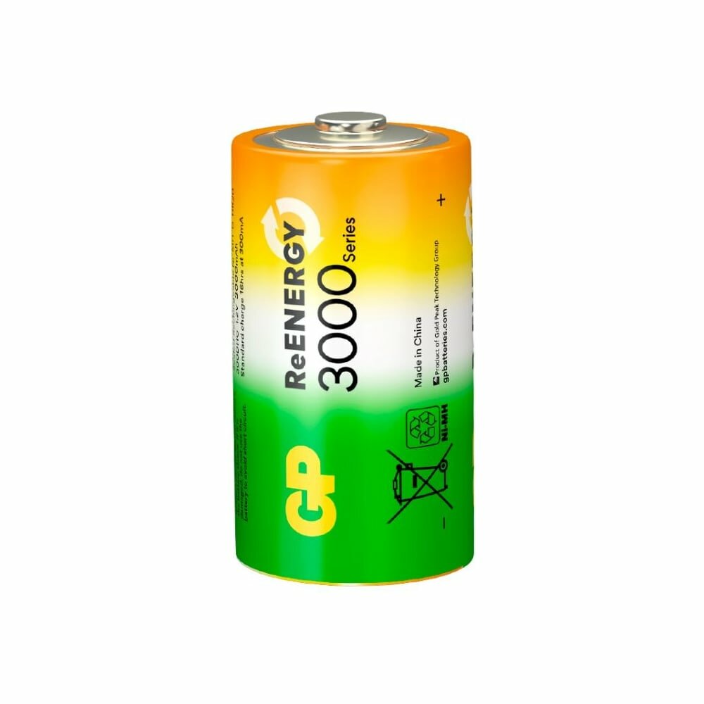 Перезаряжаемые аккумуляторы GP 300CHCRGY типоразмера C, емкость 3000 м 20261