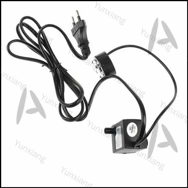 Погружной мини насос с USB / Насос-помпа для фонтанов, аквариумов, пруда/ DC:3,5V-9V 1-3W/ Hmax: 0,4-1,5m/ Qmax: 200 L/H