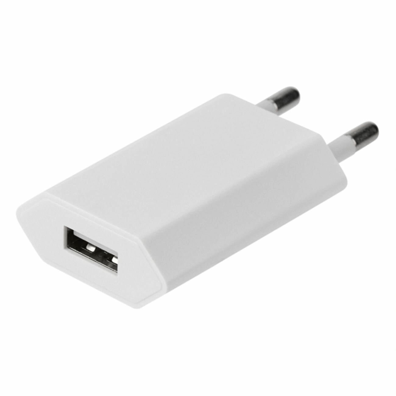 Зарядное устройство сетевое для ноутбука Rexant USB 1 А белое