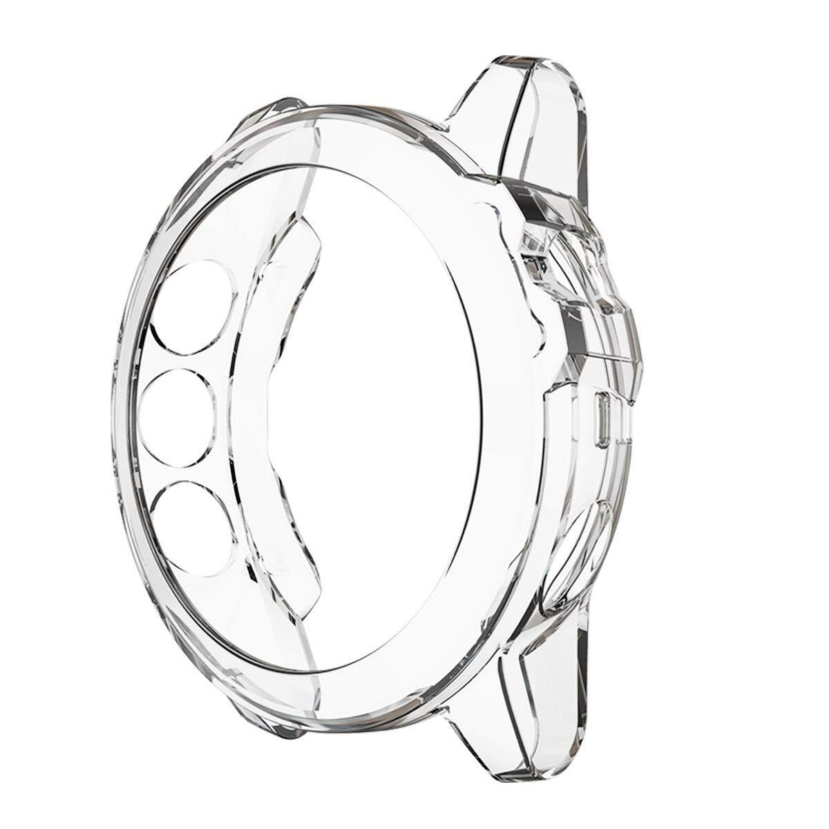 Чехол для Garmin Fenix 5X из ТПУ с электроокраской и вставками, ударопрочный - Прозрачный