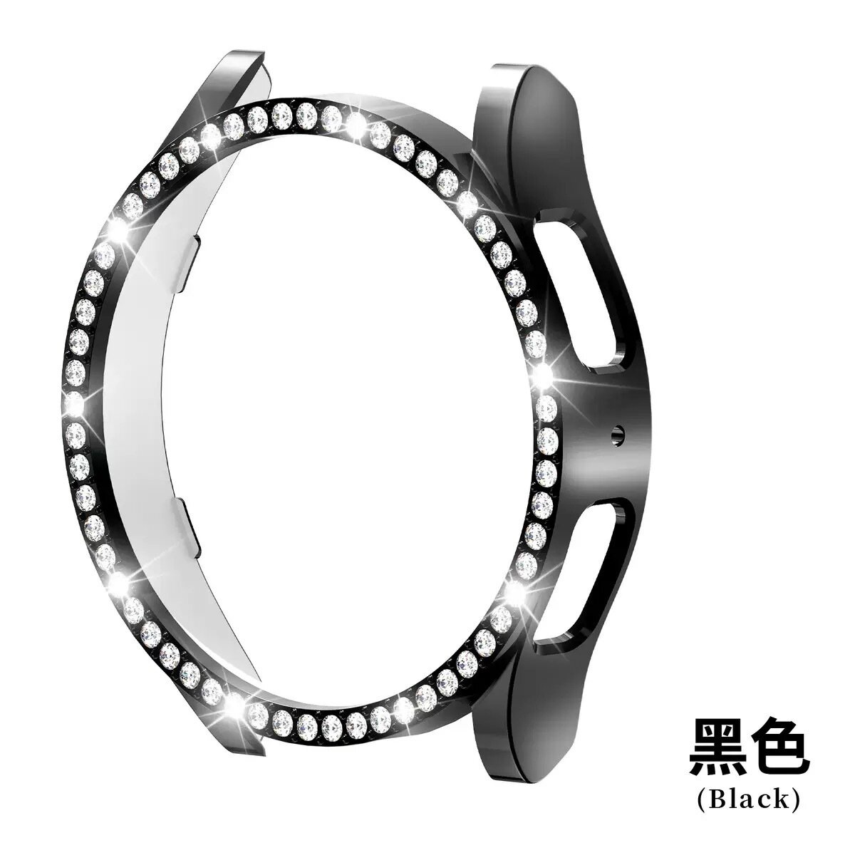 Черный диамант-украшенный ПК защитный чехол для Samsung Galaxy Watch 7 44 мм