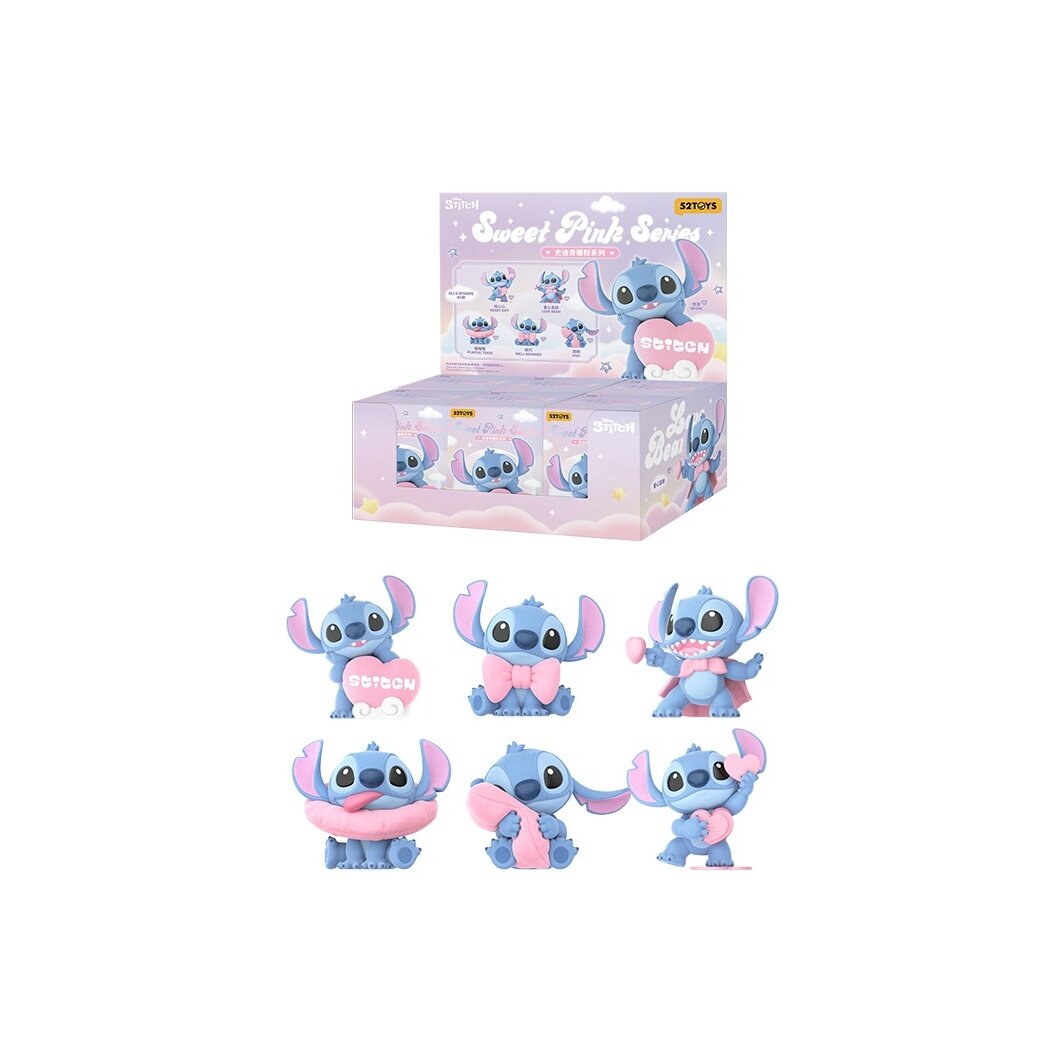 52TOYS Disney Stitch Теплая Розовая Коллекция Мода Игрушка Аниме Мерч Кукла Слепые Коробки