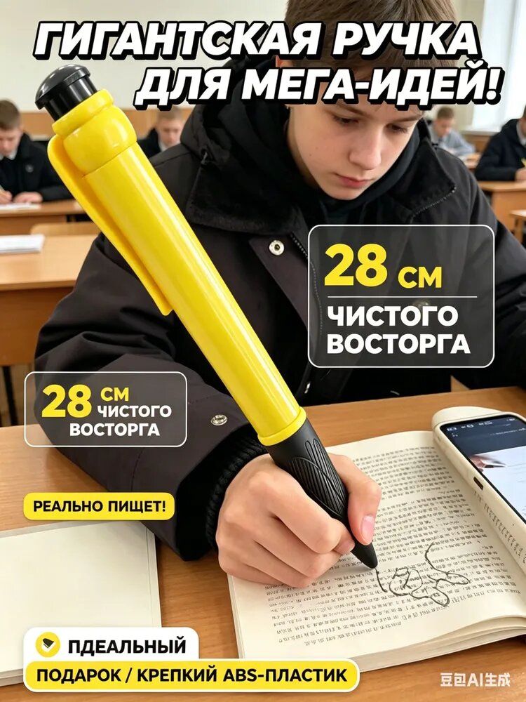 Ручка Шариковая, цвет: Голубой, Черный матовый, 1 шт.