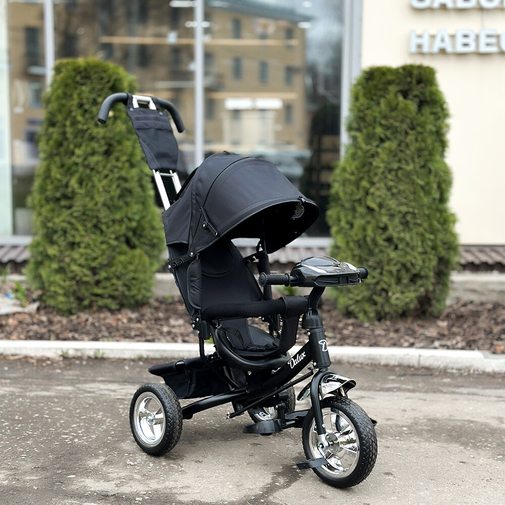 Детский трехколесный велосипед BREND LUXMOM DALUX ORIGINAL 3322, цвет черный