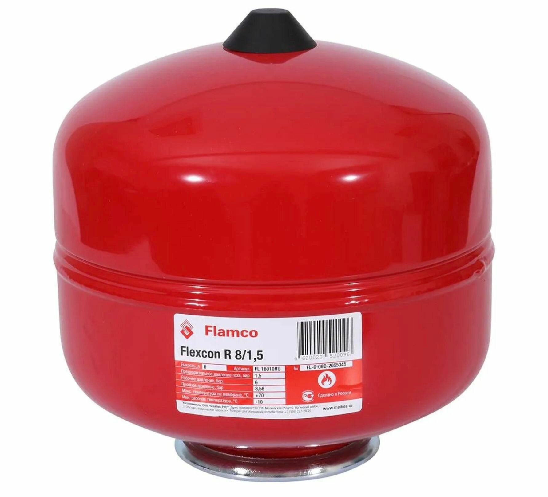 FLAMCO Бак расширительный (ТС/ХС) Flexcon R 8 л/1,5 - 6bar, FL 16010RU