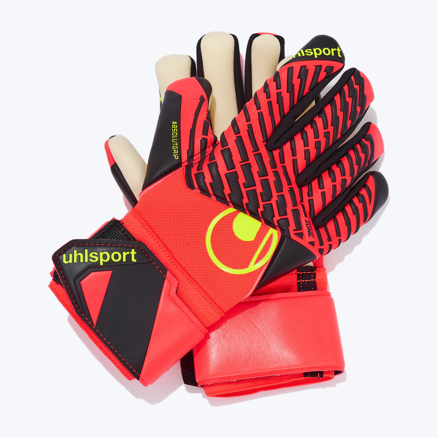 Перчатки вратарские детские UHLSport FM ZNE Absolutgrip HN Pro 101141801, размер 5.5 (5.5 Размер), Красный