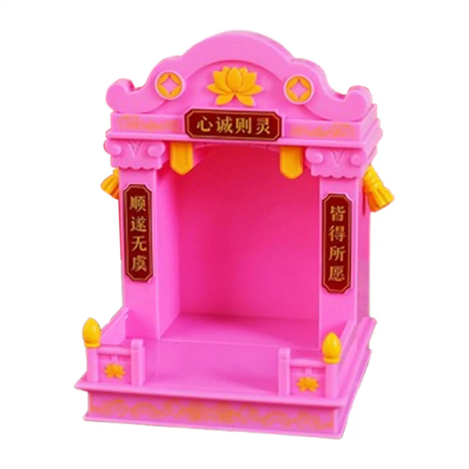 Миниатюрный пластиковый буддийский алтарь Serenable Розовый, Pink