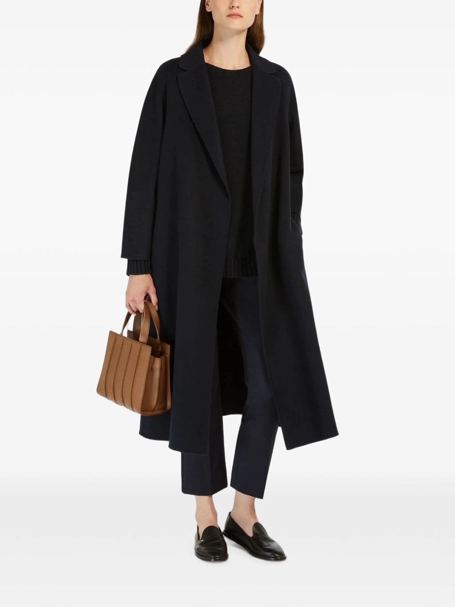 Пальто Max Mara Esturia belted coat, размер 42, синий — фото 1