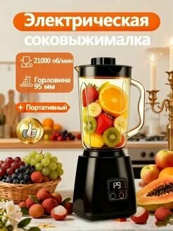 Соковыжималка электрическая шнековая HP158, черный