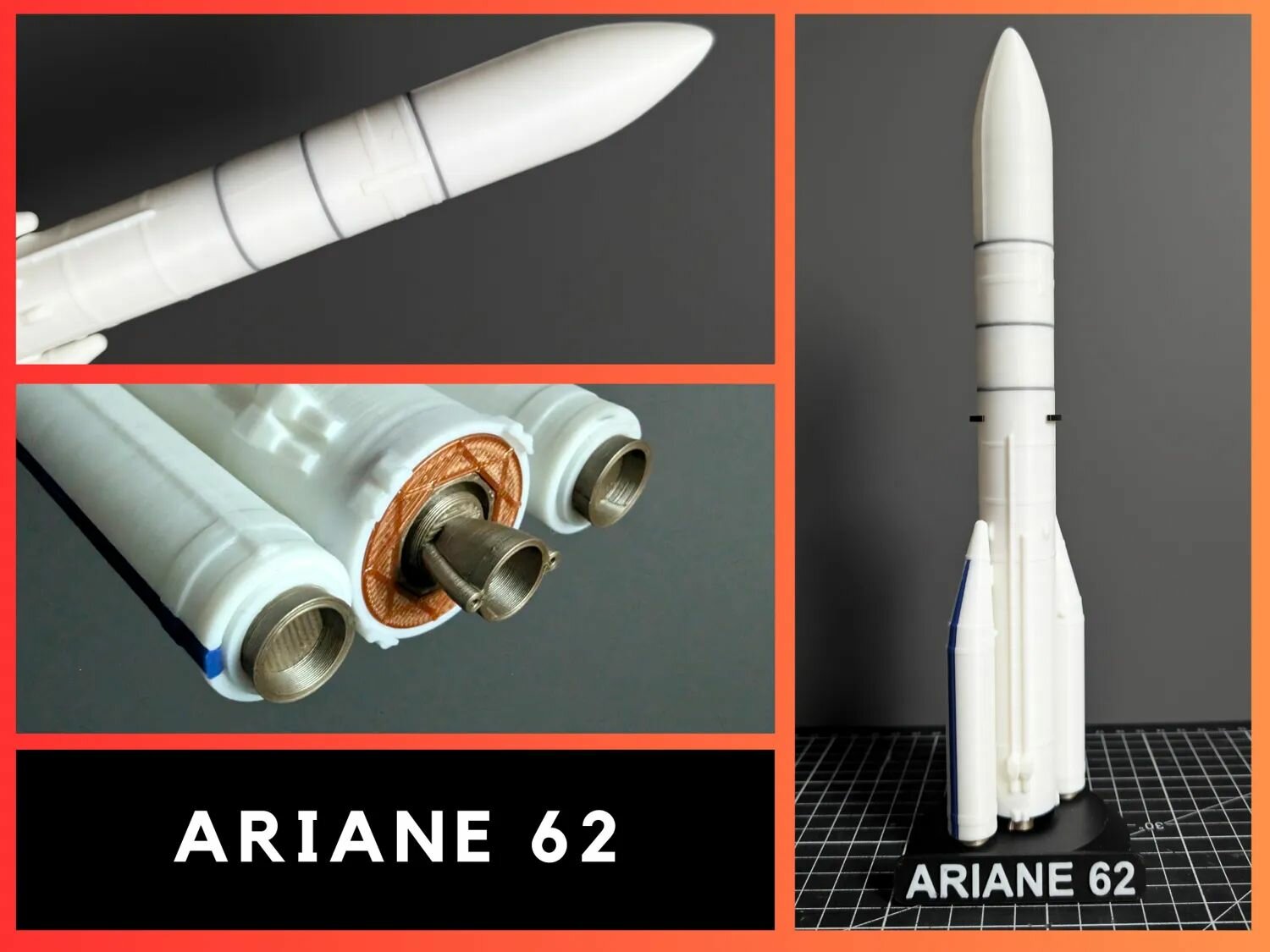 Декоративная модель ракеты Ариан 62 коллекционная фигурка