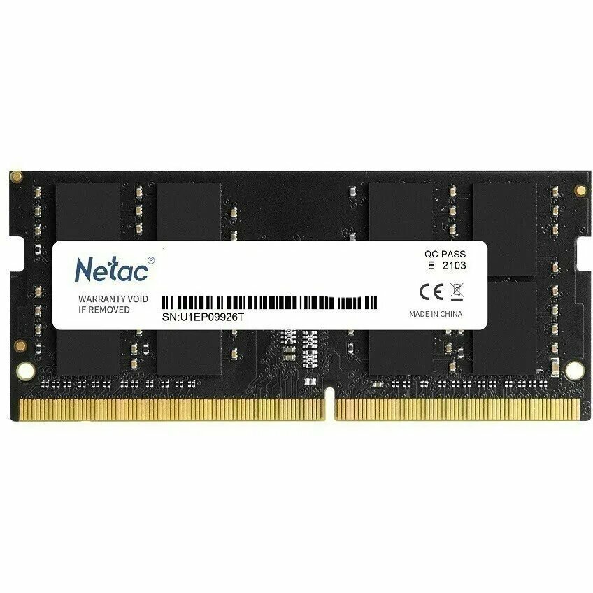 Оперативная память Netac NTBSD4N32SP-16, DDR4 SO-DIMM, 1 модуль, 16ГБ, 3200МГц, CL22